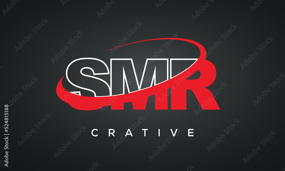 SMR letters typography monogram logo , creative modern logo icon with ...