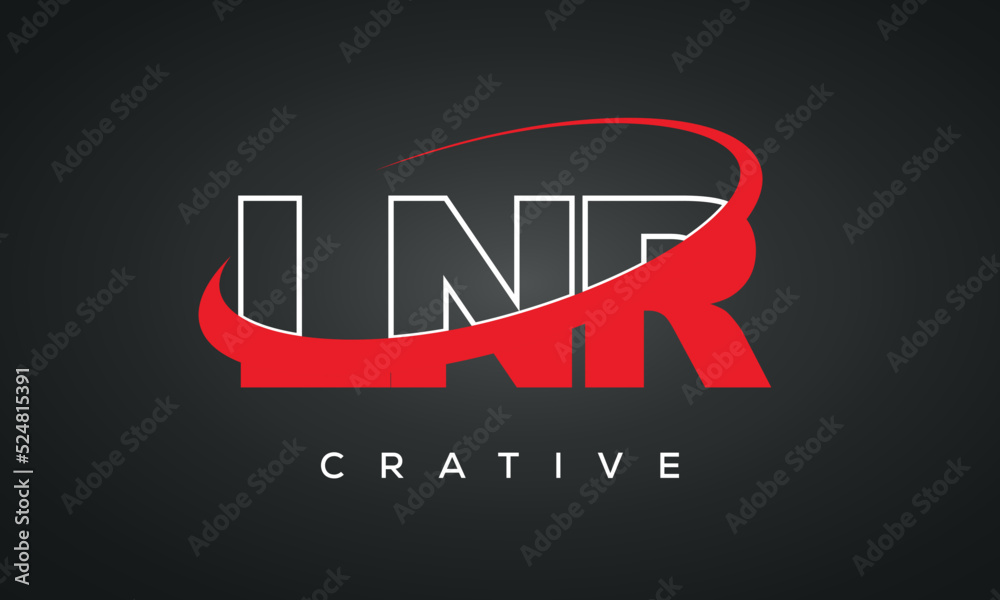 LNR letters typography monogram logo , creative modern logo icon with ...