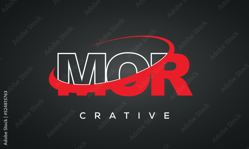 MOR letters typography monogram logo , creative modern logo icon with ...