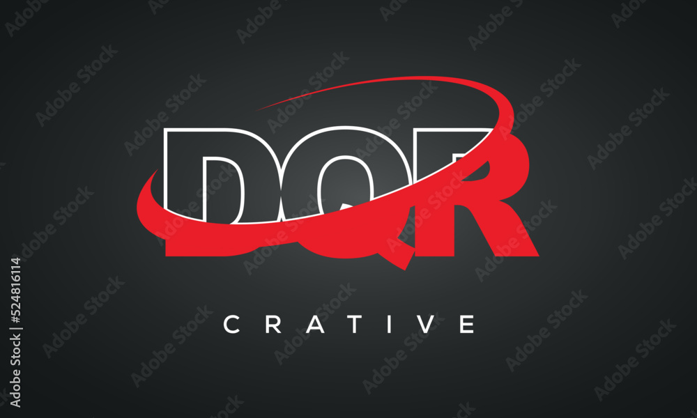 DQR letters typography monogram logo , creative modern logo icon with ...