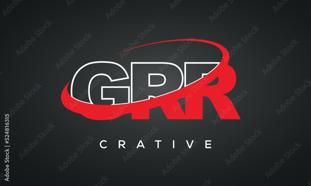 GRR letters typography monogram logo , creative modern logo icon with ...