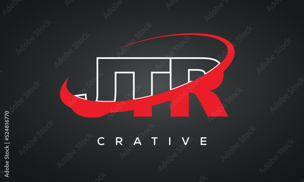 Vetor de JTR letters typography monogram logo , creative modern logo ...