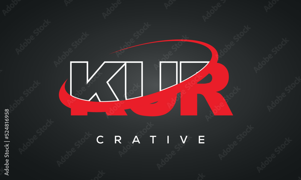 KUR letters typography monogram logo , creative modern logo icon with ...