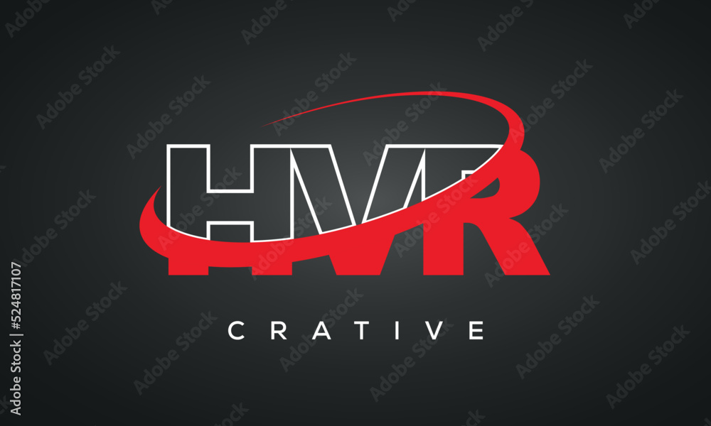 HVR letters typography monogram logo , creative modern logo icon with ...