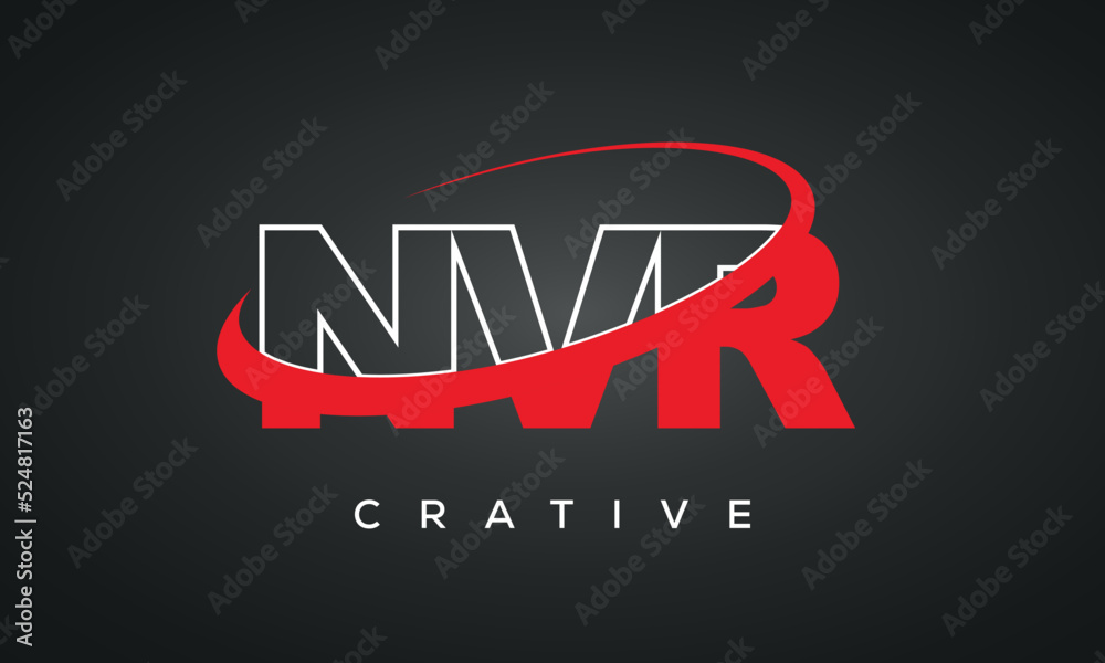 NVR letters typography monogram logo , creative modern logo icon with ...