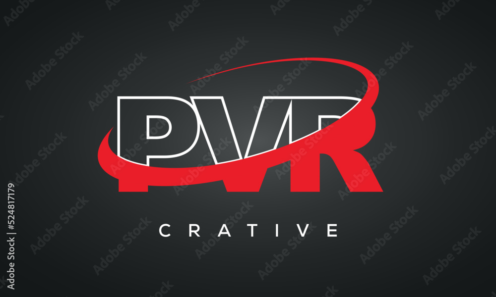 PVR letters typography monogram logo , creative modern logo icon with ...