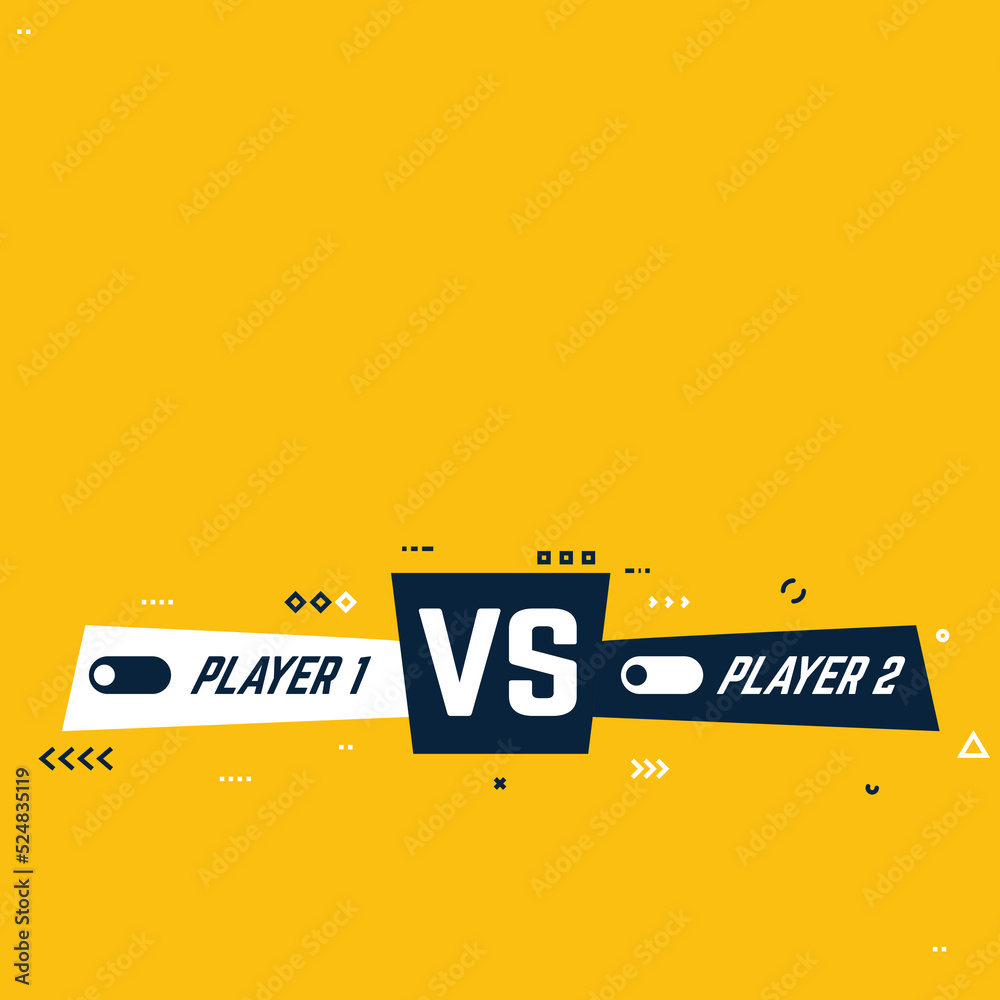 Versus vector template. Battle competition concept template. White and ...