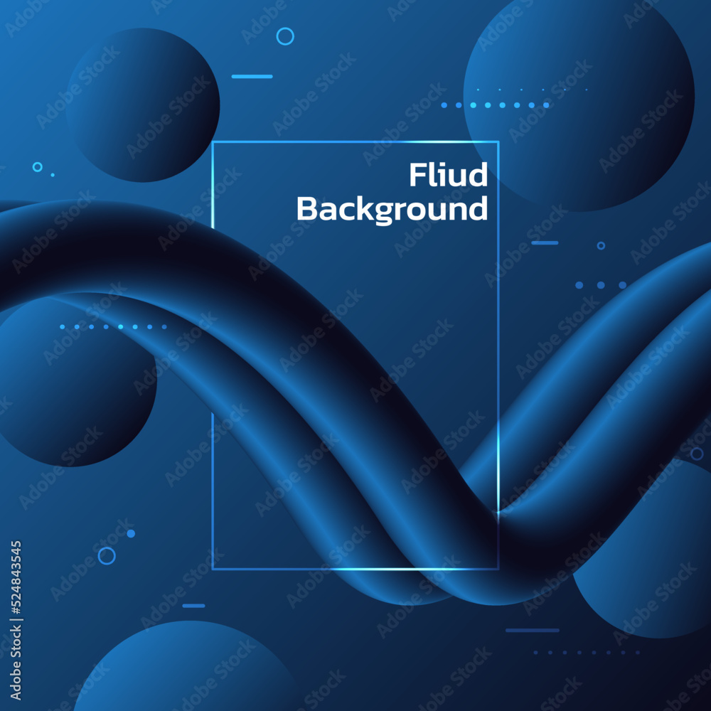 Vecteur Stock Fluid gradient background. object blue to black gradient ...
