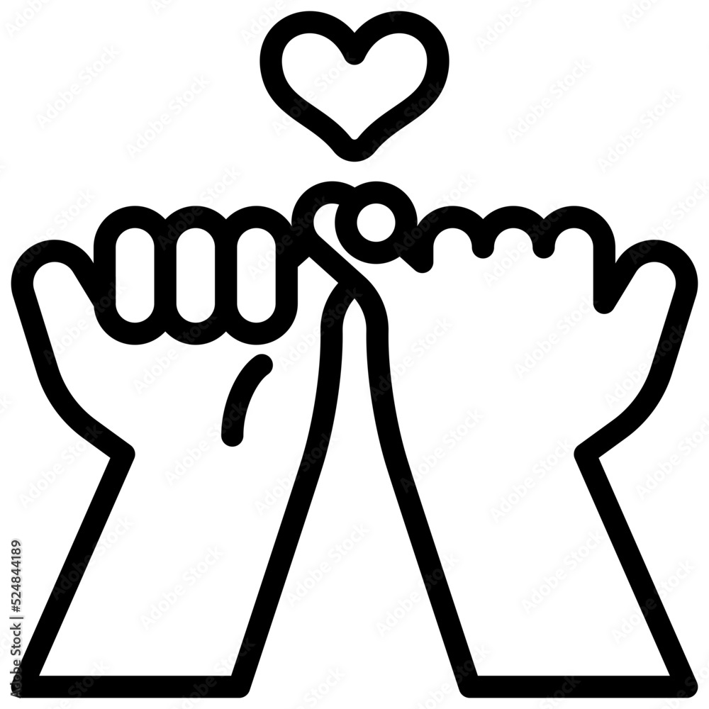 pinky promise icon Stock Vector | Adobe Stock