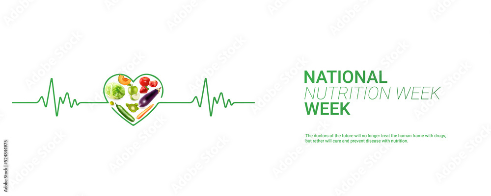 National Nutrition Week Design Creative Illustration Stock Illustration ...