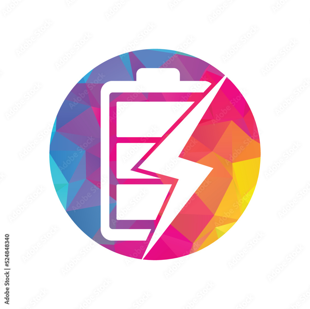 Power Battery Logo Design Template. Battery fast Charge logo design ...