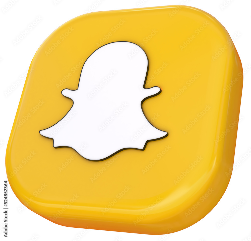Badge with the logo of the Snapchat app isolated on transparent ...