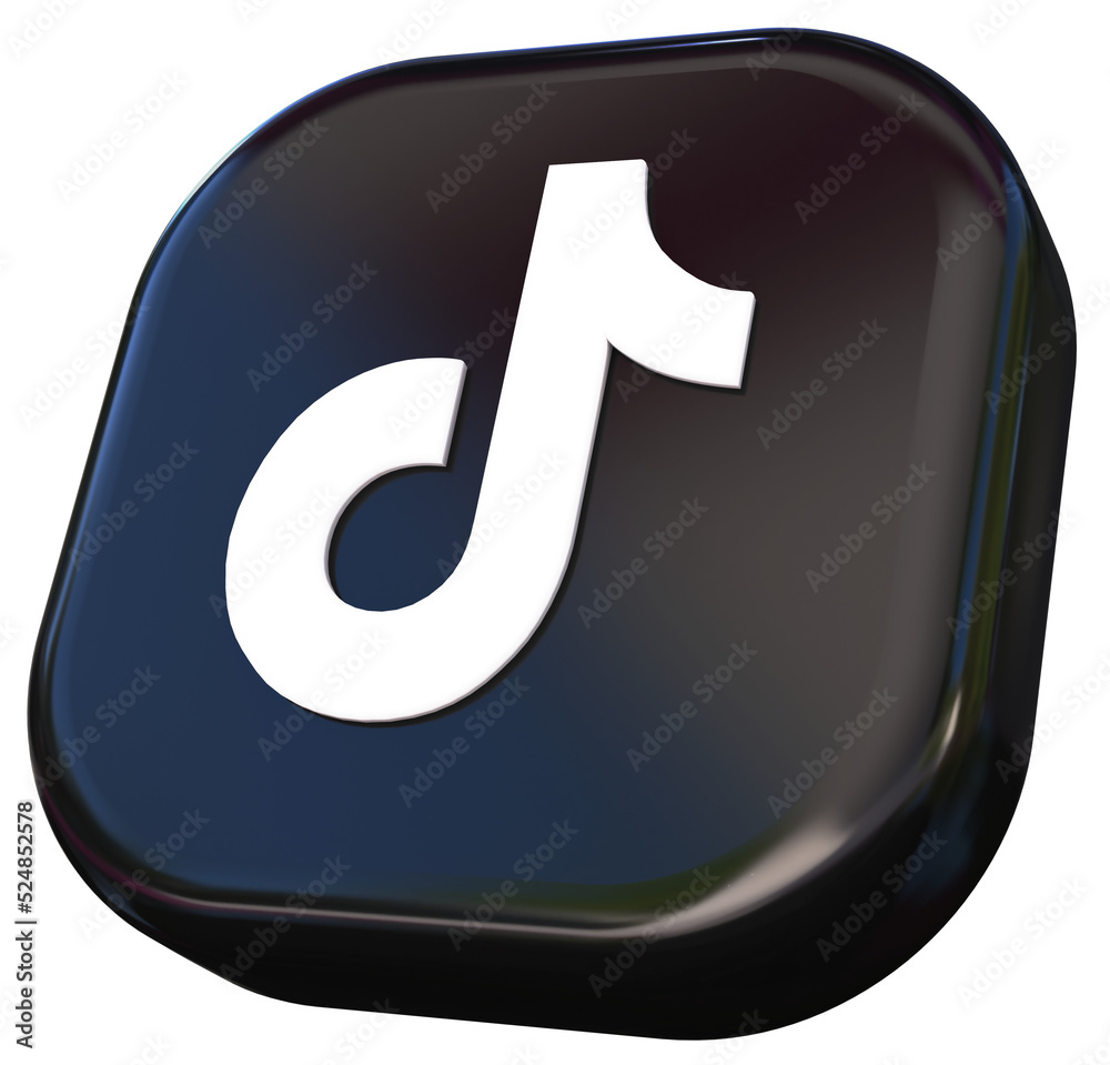 Badge with the logo of the Tik Tok app isolated on transparent ...