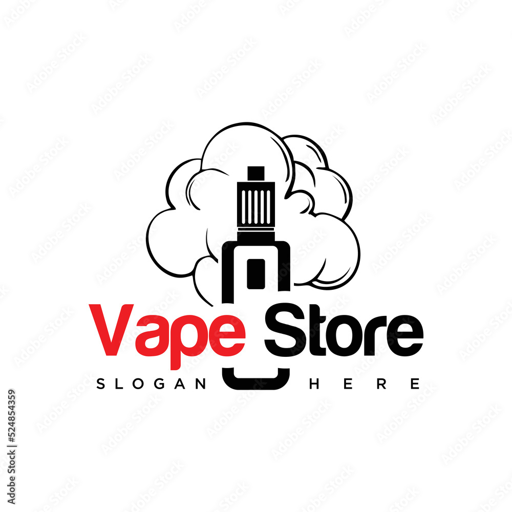 Vape Store Logo Design Stock Vector | Adobe Stock