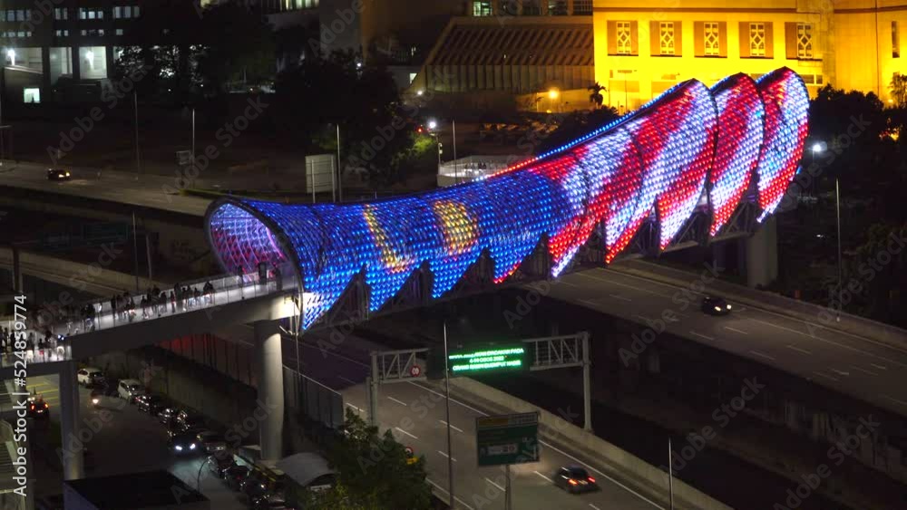 KUALA LUMPUR, MALAYSIA, August 13, 2022 : realtime footage of a ...