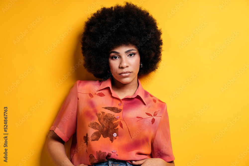 Cool Afro Girl Portrait Stock Photo | Adobe Stock