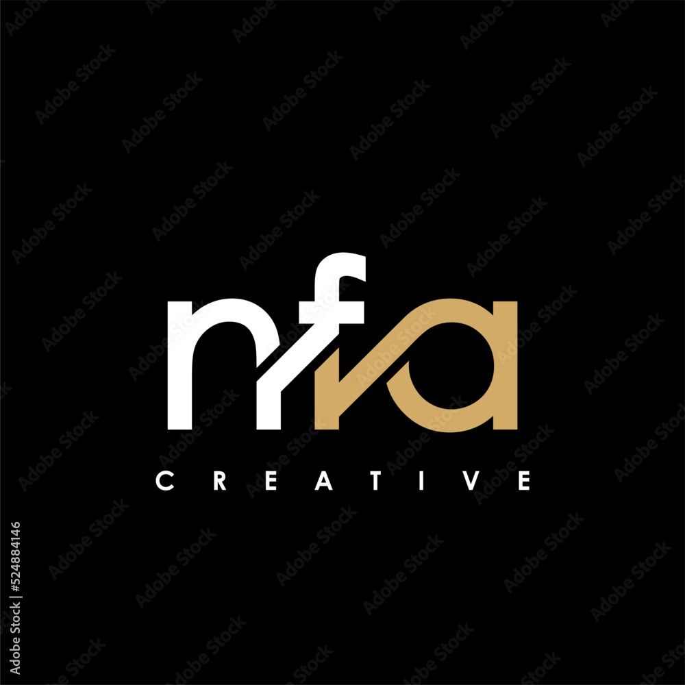 NFA Letter Initial Logo Design Template Vector Illustration Stock ...
