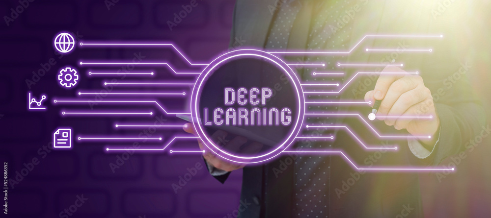 Writing displaying text Deep Learning. Internet Concept Hierarchical ...