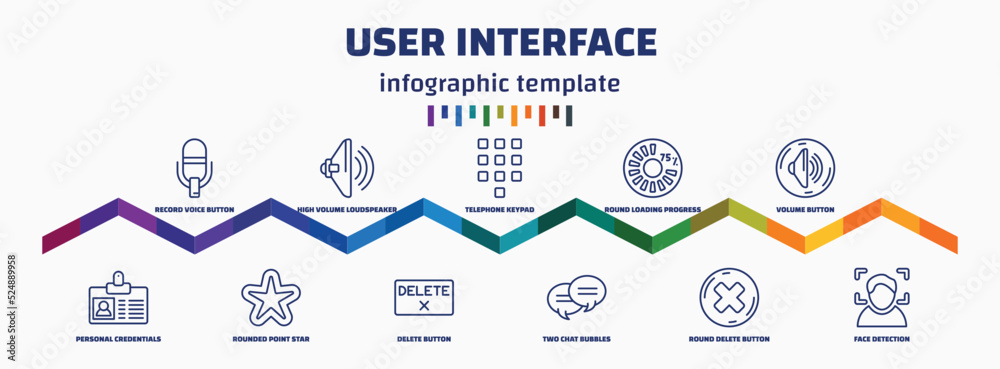 infographic template with icons and 11 options or steps. infographic for user interface concept ...