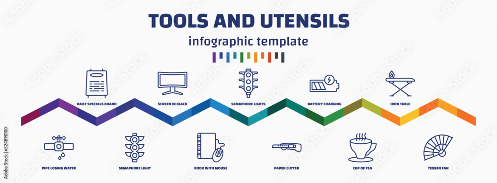 infographic template with icons and 11 options or steps. infographic ...