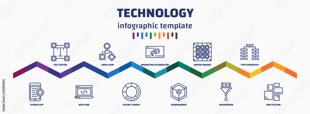 infographic template with icons and 11 options or steps. infographic ...