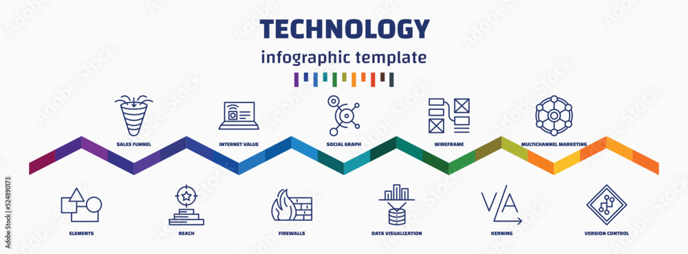infographic template with icons and 11 options or steps. infographic ...