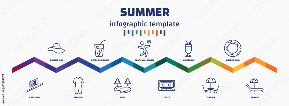 infographic template with icons and 11 options or steps. infographic ...