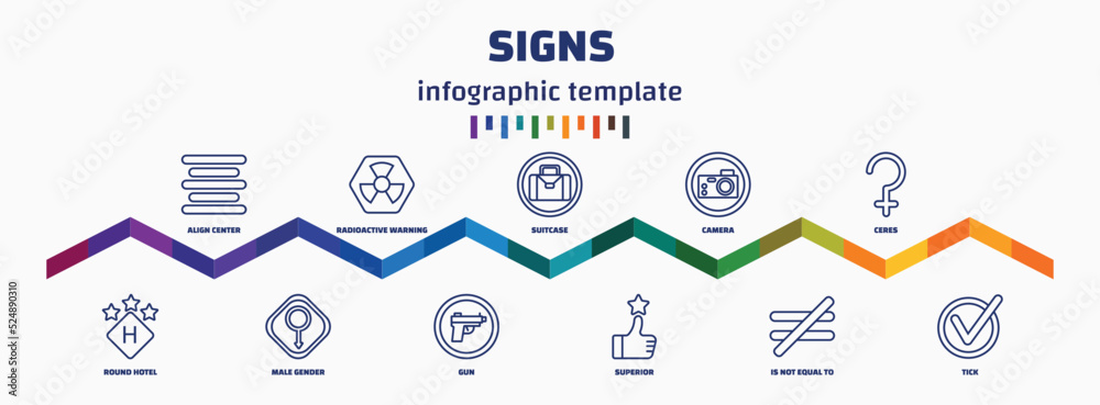 infographic template with icons and 11 options or steps. infographic ...