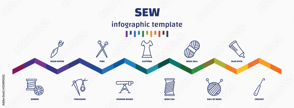 infographic template with icons and 11 options or steps. infographic ...