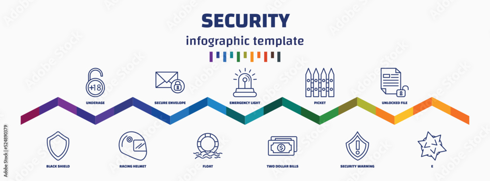 infographic template with icons and 11 options or steps. infographic ...