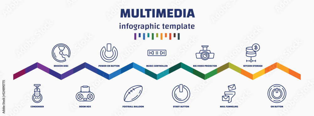 infographic template with icons and 11 options or steps. infographic ...