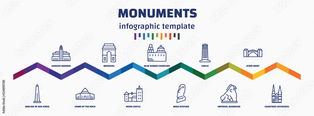 infographic template with icons and 11 options or steps. infographic ...