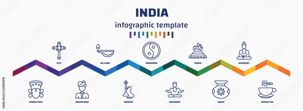 infographic template with icons and 11 options or steps. infographic ...