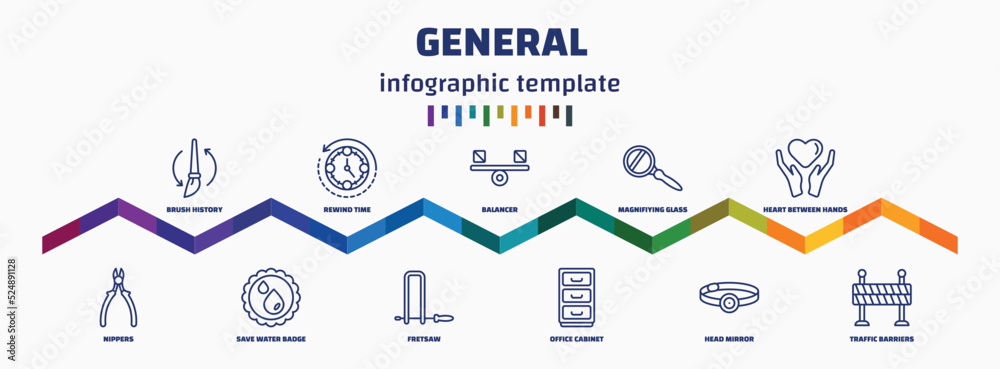 infographic template with icons and 11 options or steps. infographic ...
