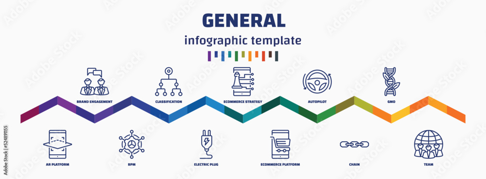 infographic template with icons and 11 options or steps. infographic ...