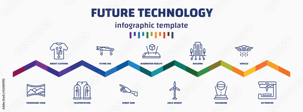 infographic template with icons and 11 options or steps. infographic ...