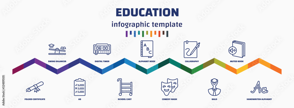 infographic template with icons and 11 options or steps. infographic ...