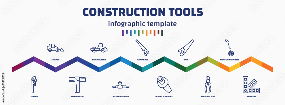 infographic template with icons and 11 options or steps. infographic ...