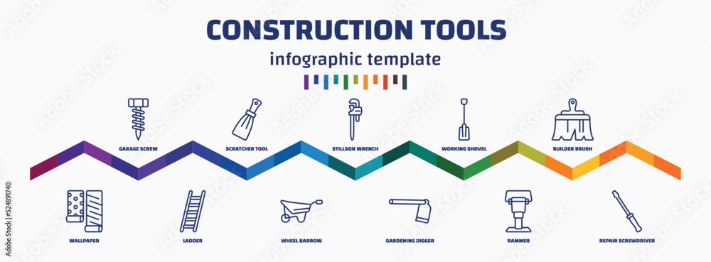 infographic template with icons and 11 options or steps. infographic ...