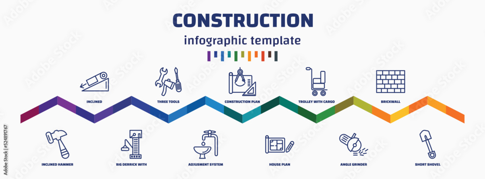 infographic template with icons and 11 options or steps. infographic ...