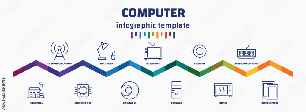 infographic template with icons and 11 options or steps. infographic ...
