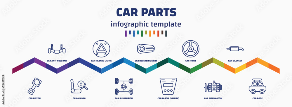 infographic template with icons and 11 options or steps. infographic ...