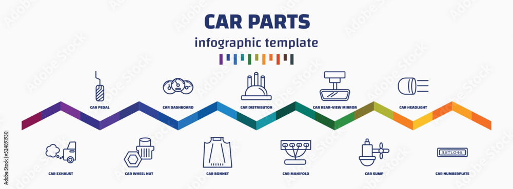 infographic template with icons and 11 options or steps. infographic ...