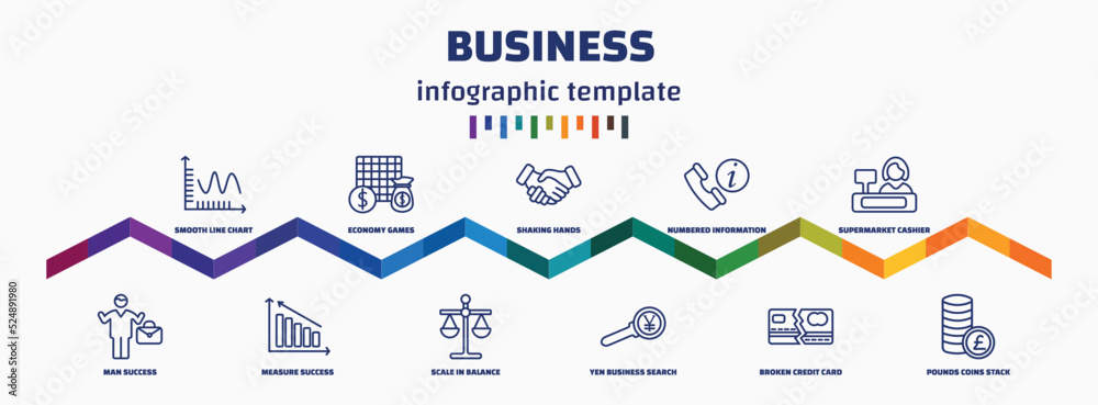 infographic template with icons and 11 options or steps. infographic ...