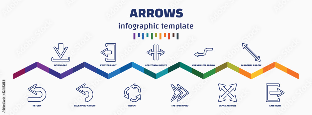 infographic template with icons and 11 options or steps. infographic ...