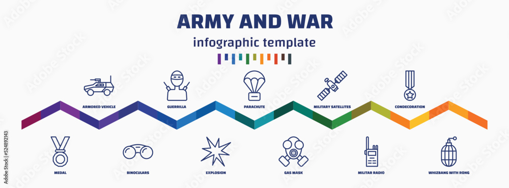 infographic template with icons and 11 options or steps. infographic ...