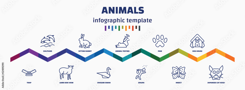 infographic template with icons and 11 options or steps. infographic ...