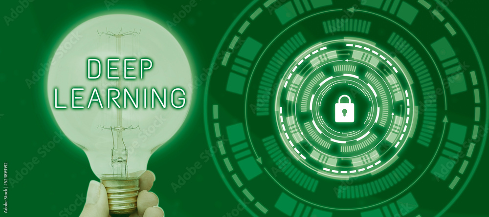 Conceptual display Deep Learning. Conceptual photo Hierarchical Abstractions Artificial ...