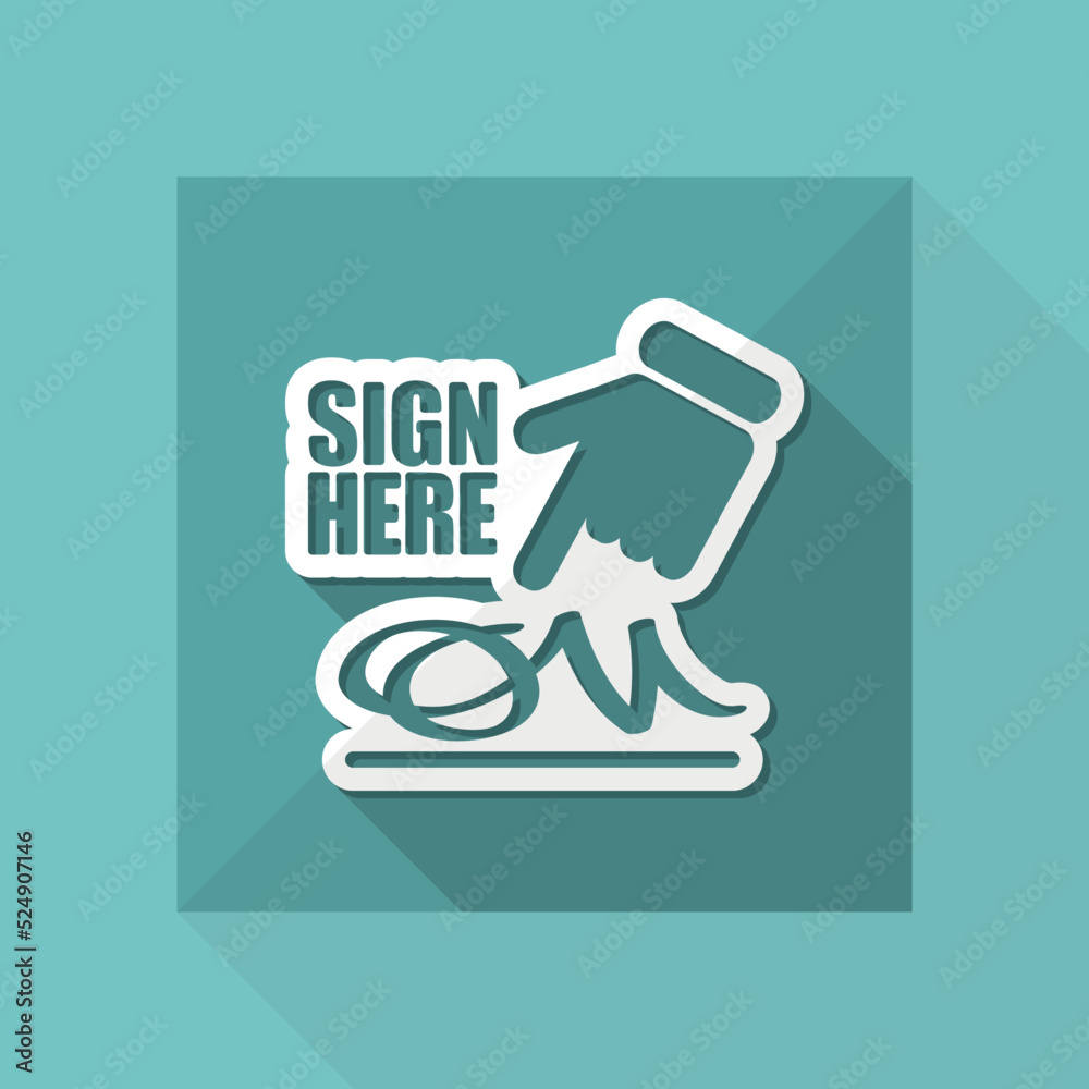 Sign On Document Stock Vector Adobe Stock