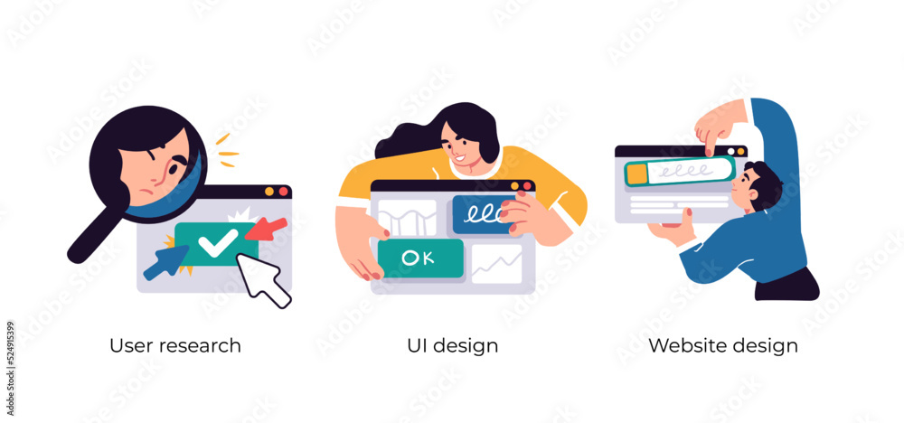 Design and development web application - abstract business concept ...